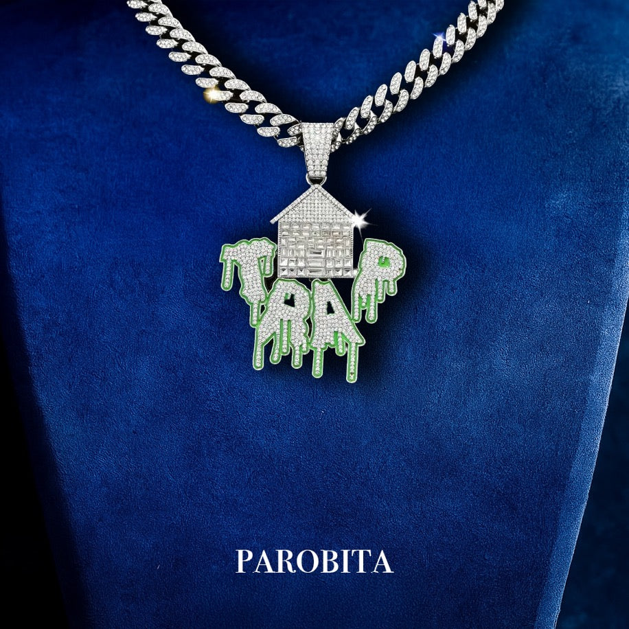 Iced Out Trap Chain & Pendant – Parobita